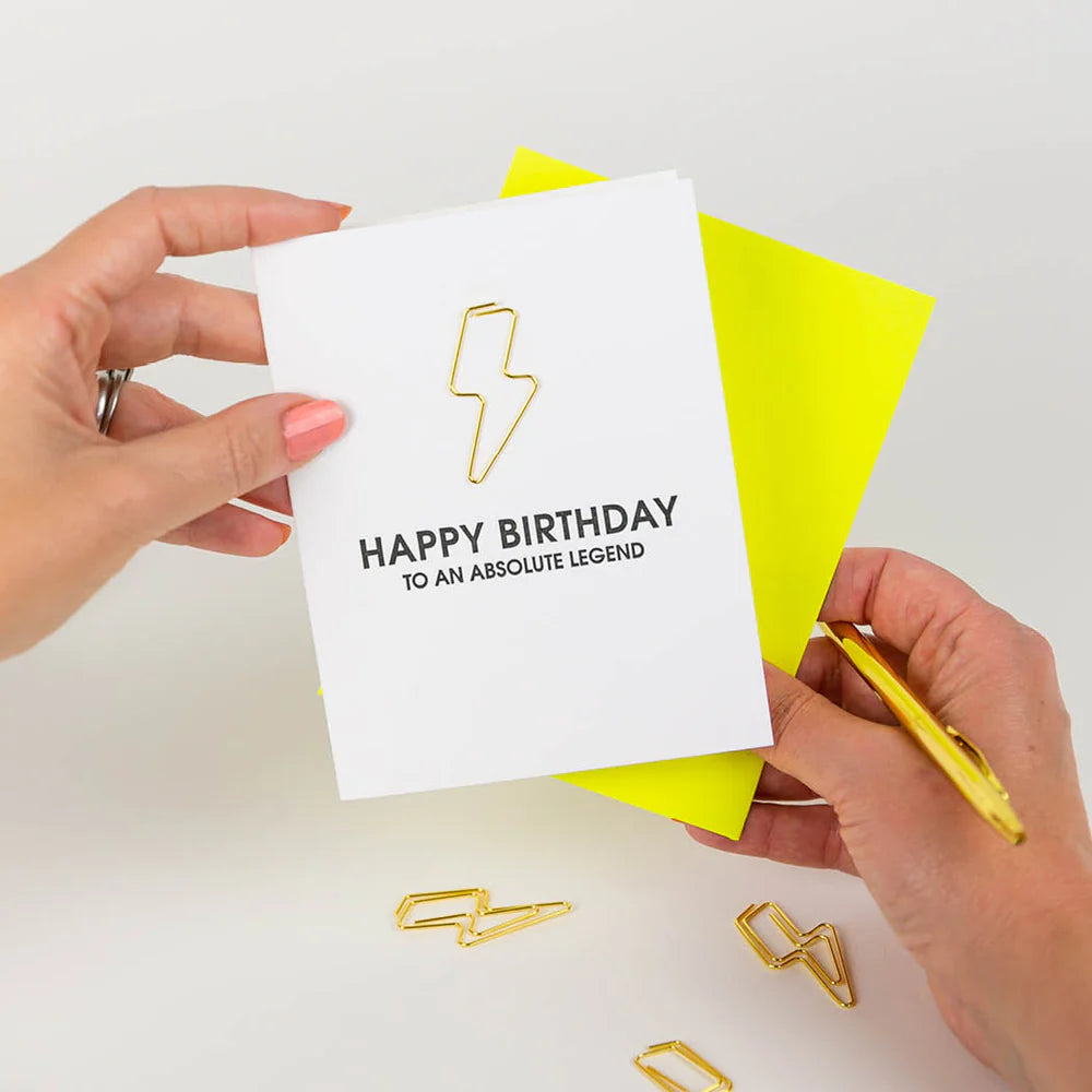 Absolute Legend Lightning Bolt Paper Clip Card – Styled. by JJ